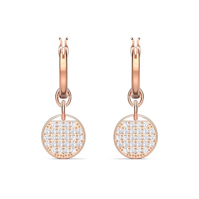 Swarovski Ginger Rose Gold Mini Hoop Earrings