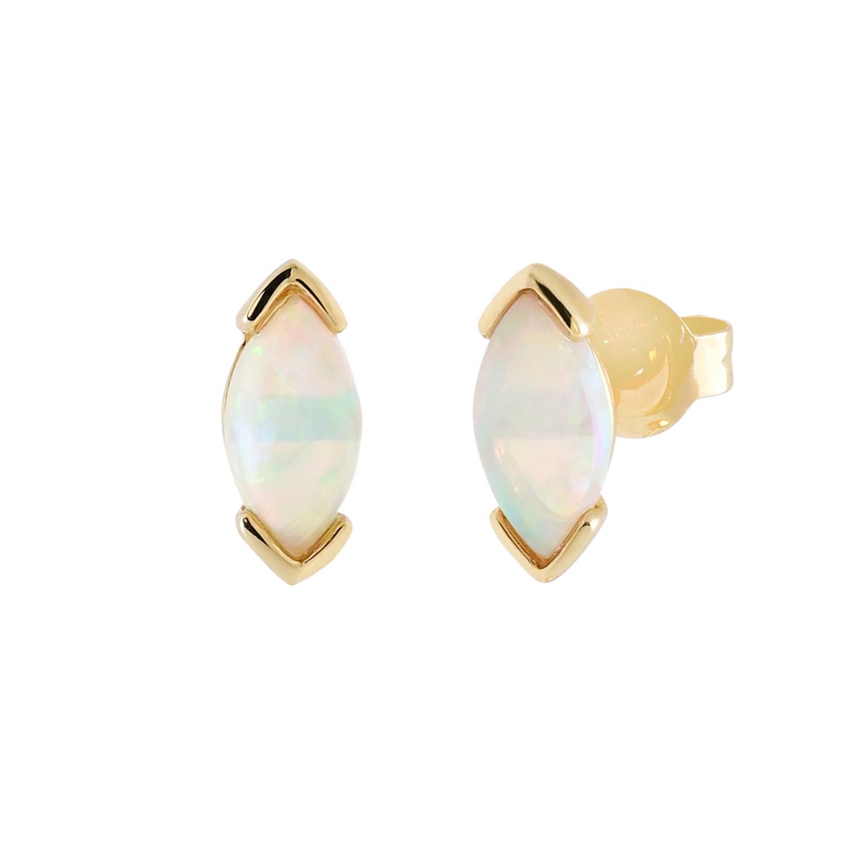 Gold opal stud earrings store