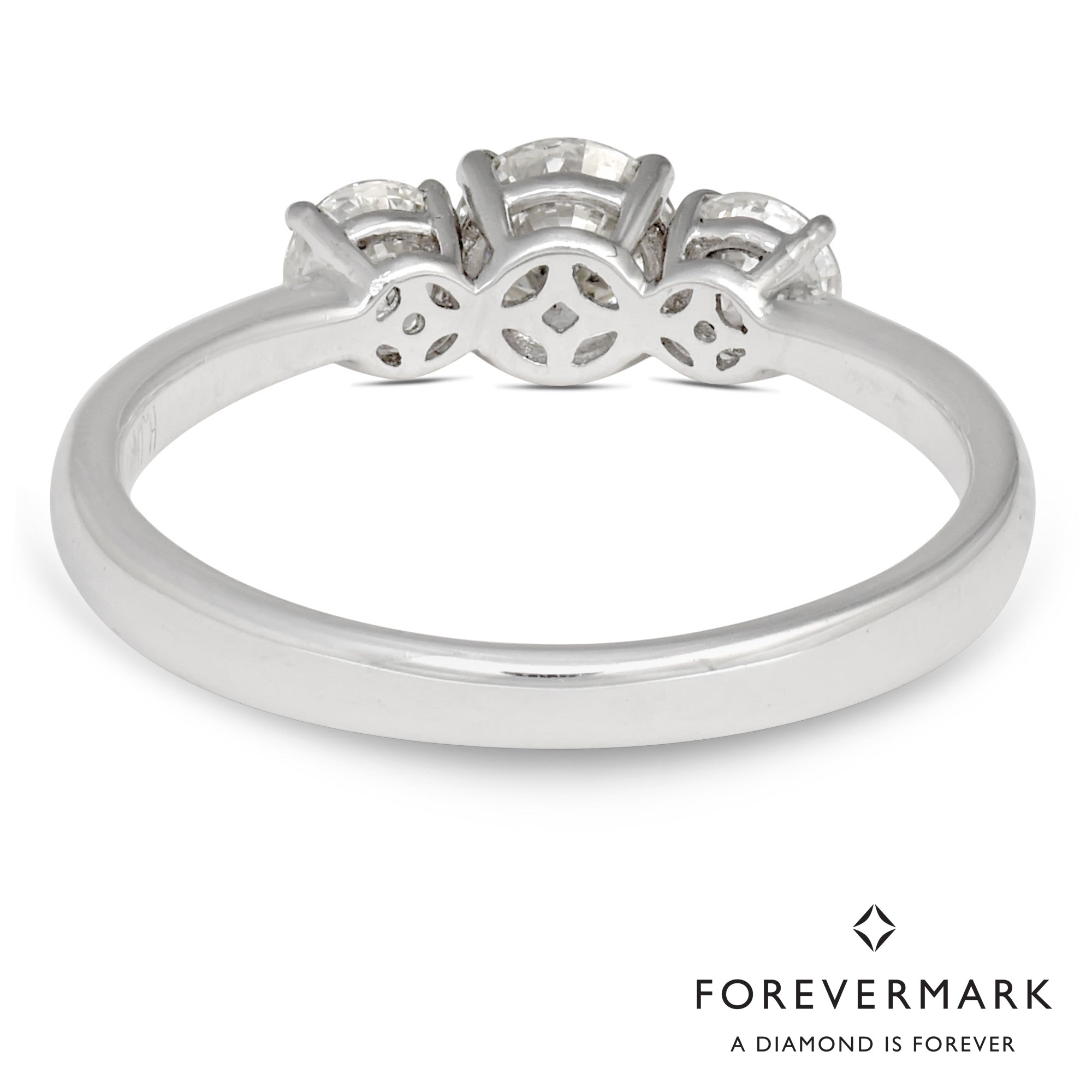Forevermark Diamond Three Stone Engagement Ring in 18kt White Gold 7 8ct tw