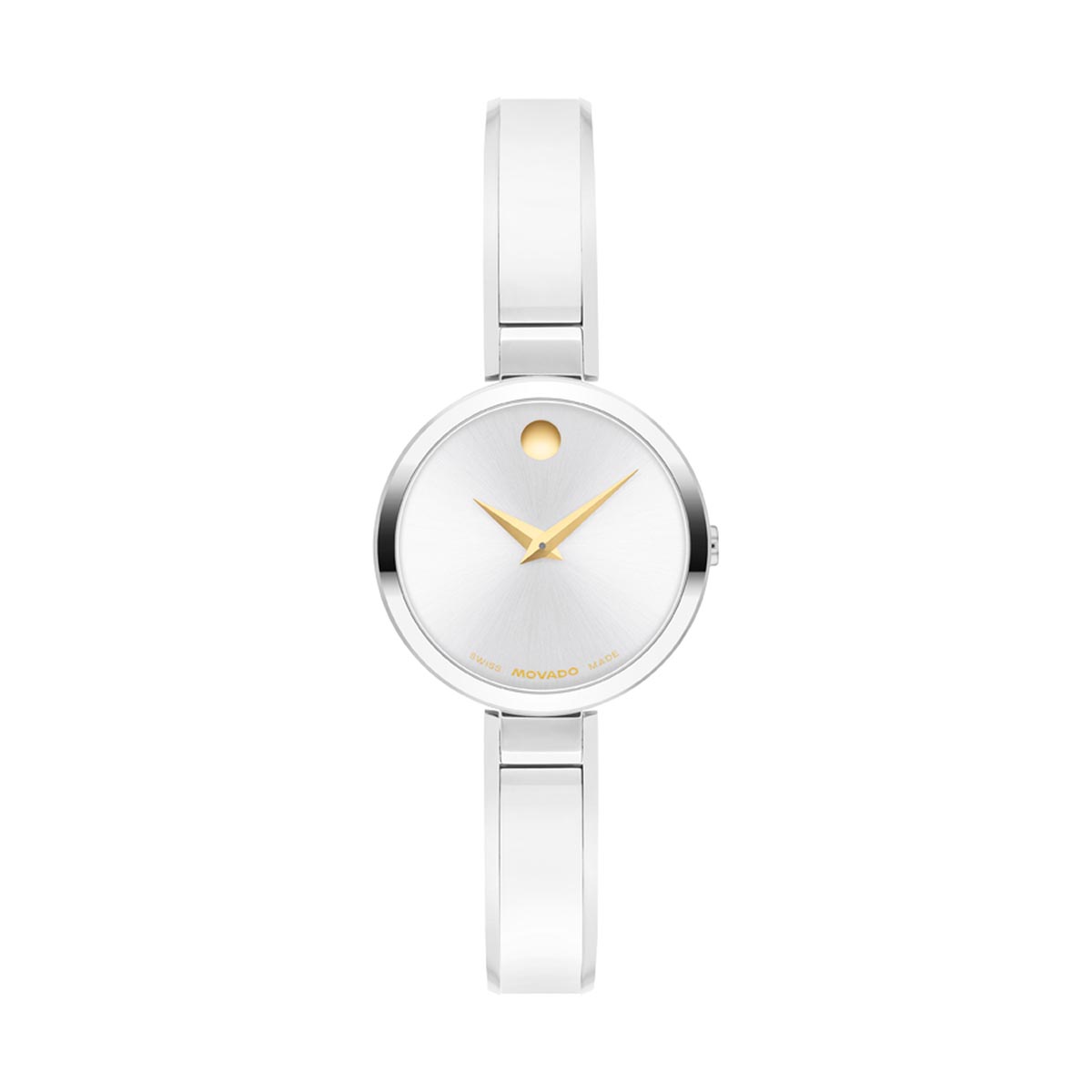Movado Moda Womens Watch with White Dial and Stainless Steel Bracelet ...